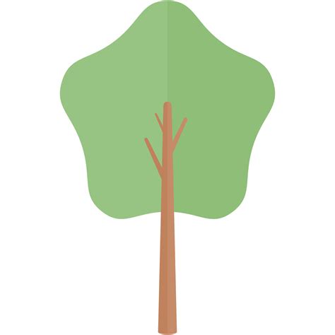 Flat Tree Nature Aesthetic Collection Set 16725462 PNG