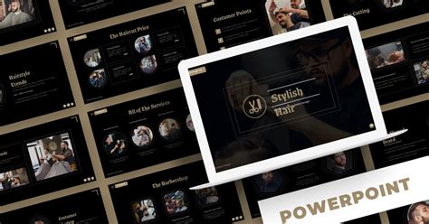 Стильные волосы Шаблон Powerpoint Шаблоны презентаций Включая многоцелевой и партнеры Envato