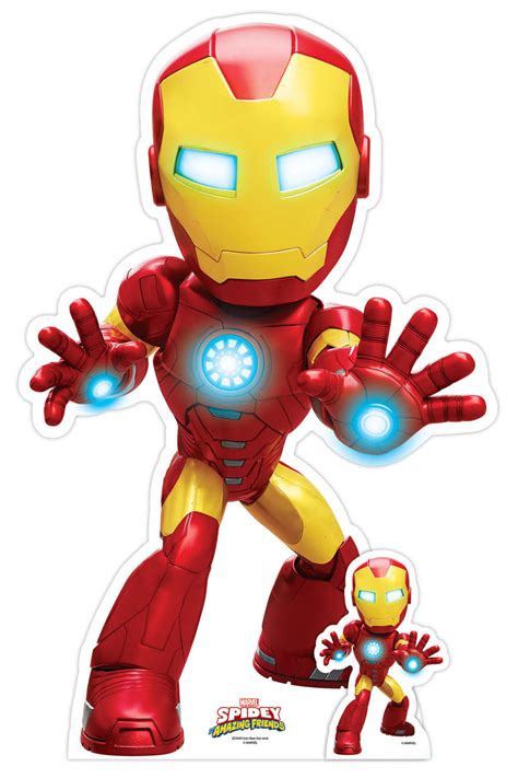 Iron Man From Spidey And His Amazing Friends Official Marvel Cardboard