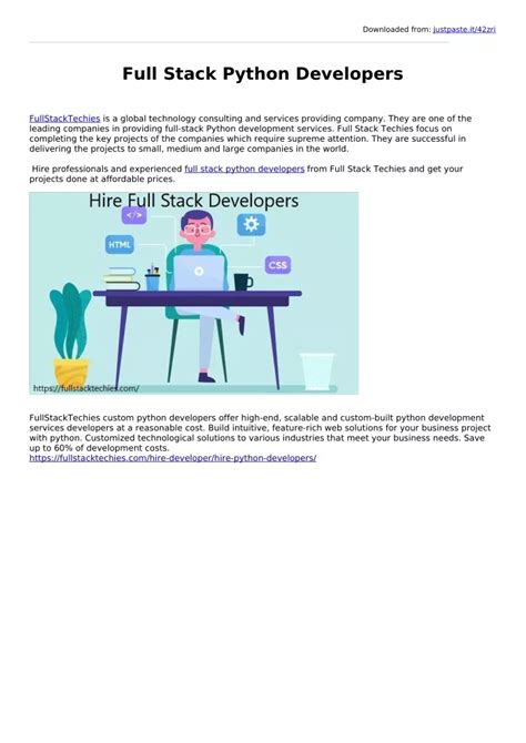 Ppt Full Stack Python Developer Powerpoint Presentation Free