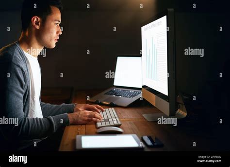 Late Nights Are Normal For A Programmer A Handsome Young Male