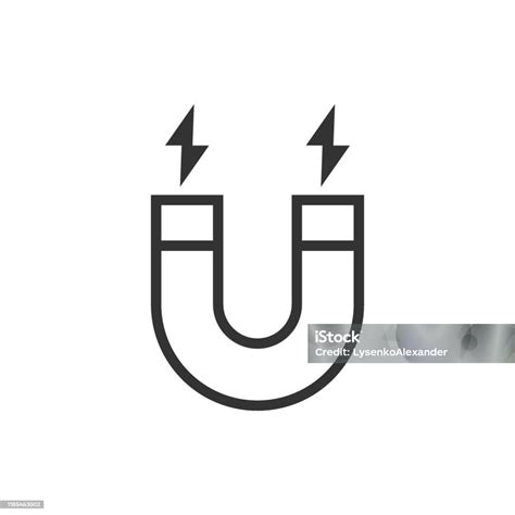 平面樣式中的磁鐵圖示在白色隔離背景上吸引向量插圖電磁業務理念向量圖形及更多一見鍾情圖片 一見鍾情 剪裁圖 力量 Istock