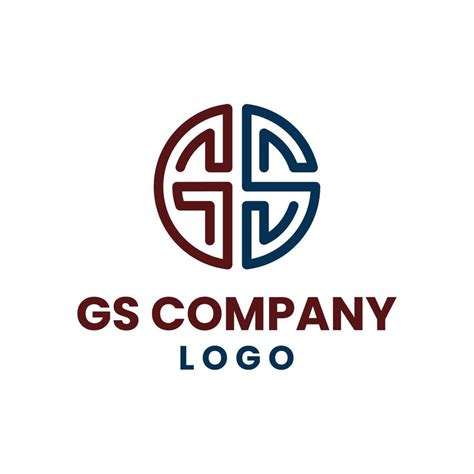 Logo Initials Gs Circular Vector 6097988 Vector Art At Vecteezy