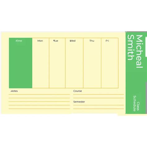 College Class Schedule Maker