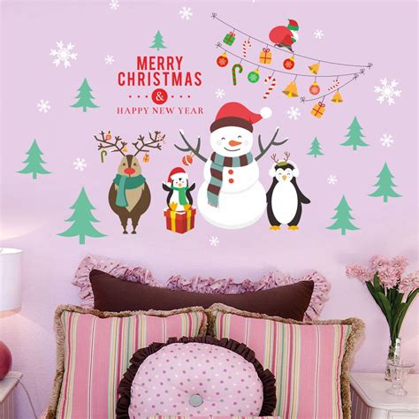 Merry Christmas Window Wall Stickers For Home Chri Grandado