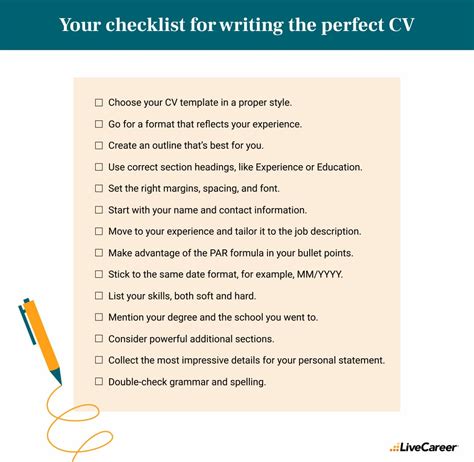 How To Write A CV Example Tips