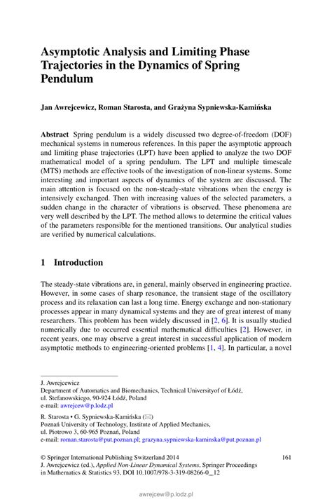 Pdf Asymptotic Analysis And Limiting Phase Trajectories In The