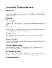 Mastering Key Accounting Concepts: Assignment Guide | Course Hero