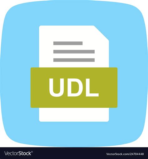 Udl File Document Icon Royalty Free Vector Image