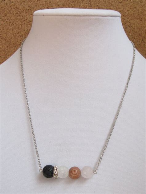 Aromatherapy Jewelry Essential Oil Diffuser Necklace Lava