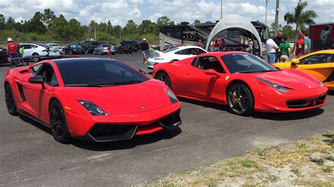 Ferrari 458 Spider Vs Lamborghini Super Trofeo Stradale Roll Racing
