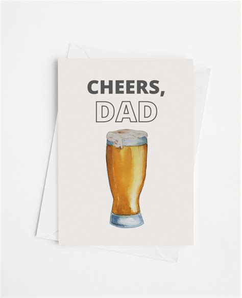 Cheers Dad Father S Day Printable Card For Download Etsy