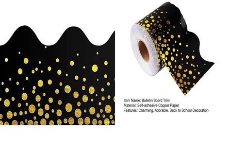 Huangyan School Blackboard Border Bulletin Board Border Sparkling Gold