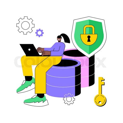 Cyber Security Data Protection Abstract Concept Vector Illus Colourbox