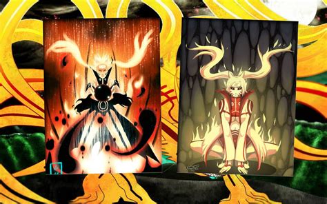 Naruto And Naruko Bijuu Mode Wallpaper By Weissdrum On Deviantart