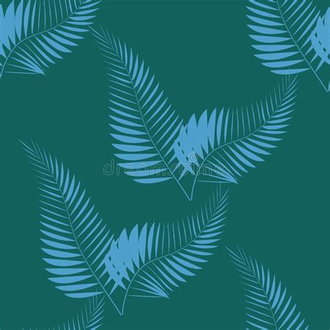 Tropical Seamless Pattern With Palm Leaves Design Element Stock Vector