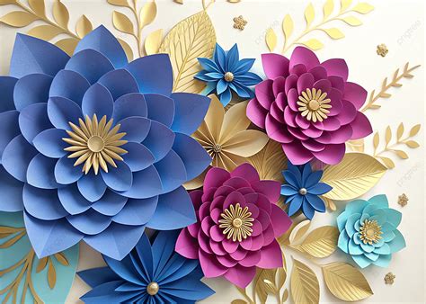 생동감 넘치는 종이 꽃꽂이 3d 종이 꽃 종이 꽃 꽃 배경 일러스트 및 사진 무료 다운로드 Pngtree