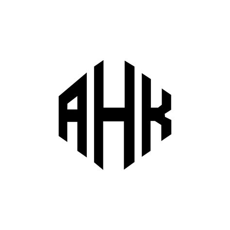 Ahk Letter Logo Design With Polygon Shape Ahk Polygon And Cube Shape