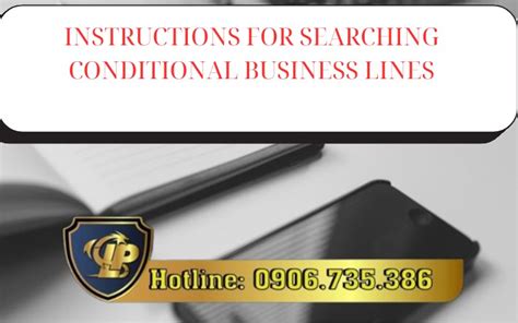 Instructions For Searching Conditional Business Lines