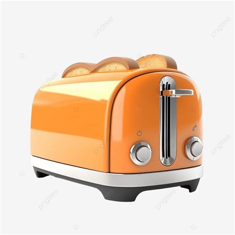 3d Illustration Bread Toaster Object 3d Object Render Png
