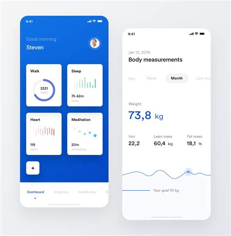 Health Activity Tracker And Body By Nicola Baldo Ui Uidesign Minimal App Design Inspiration