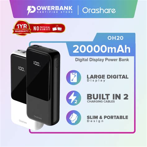 Orashare OH20 OH20 Pro 20000mAh Fast Charging Powerbank Built In Type