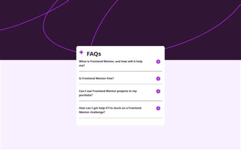 Frontend Mentor Faq Accordion With Html Css And Js Coding Challenge