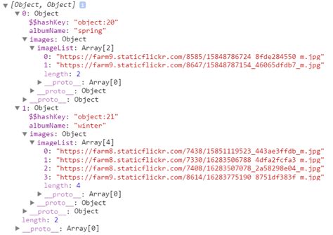 Javascript Get The Images From The Array Object Index That