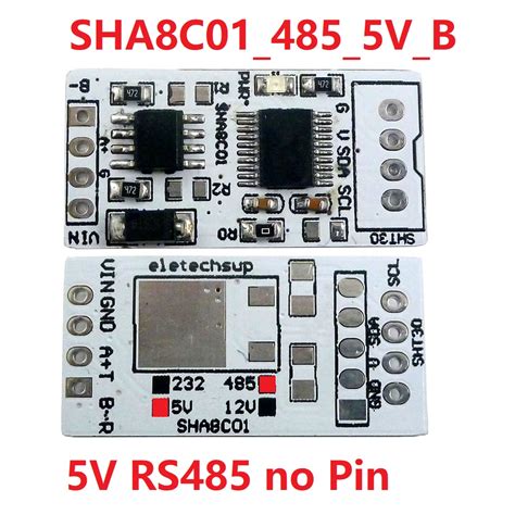 Sha8c01 5v Rs485 40 125celsius 0 100 Rh Sht30 Sht3x Rs485 Rs232 Ttl Modbus Rtu Digital
