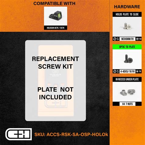 REPLACEMENT SCREW KIT SA OSP HOLOk C H Precision Weapons