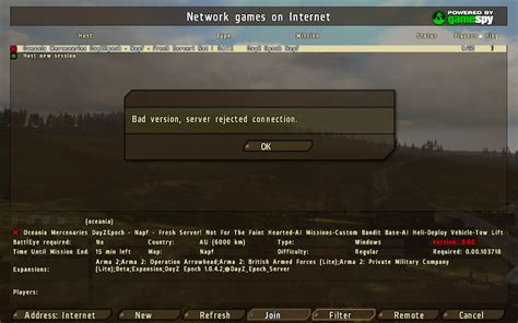 Fixed Bad Version Server Rejected Connection Dayz Mod