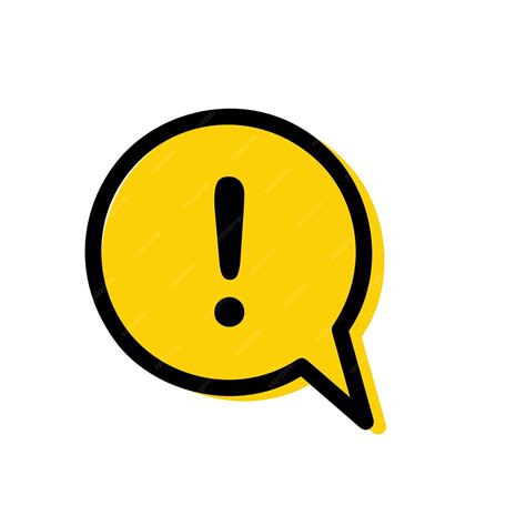 Premium Vector Exclamation Mark In Yellow Speech Bubble Caution Icon Warning Attention Symbol