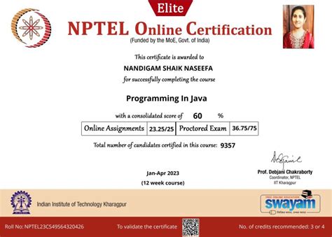 Thrilled To Have Successfully Completed An Nptel Course Earning A