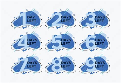 Premium Vector Days Left Countdown Abstract Liquid Badges