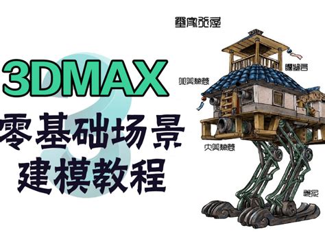 【3dmax场景建模】墨家机关屋模型制作教程。建模教程alan安澜 站酷zcool