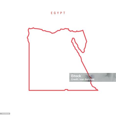 Egypt Editable Outline Map Vector Illustration向量圖形及更多亞洲西部圖片 亞洲西部 住宅區
