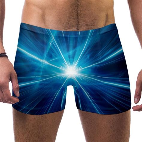 Mens Swim Briefs Mens Athletic Swimwear Jammers Lines Blue Stars