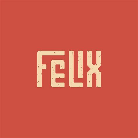 Premium Vector Felix Name Lettering Design