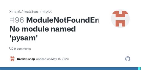 ModuleNotFoundError No Module Named Pysam Issue 96 Xinglab