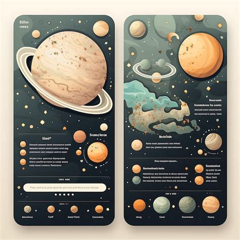 Premium Ai Image Mobile App Layout Design Of Astronomy Lessons Cosmic