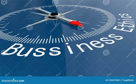 Blue Compass With Bussiness Ethics Word Stock Illustration Illustration Of Ethical Strategy