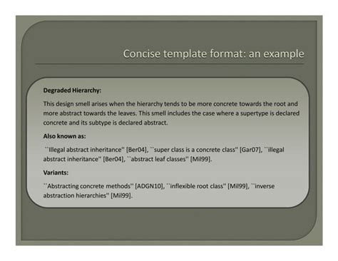 Principle Based Classification Of Design Smells Ppt