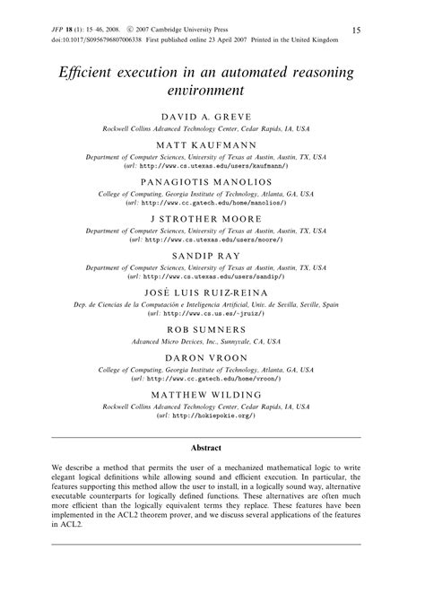 Efficient Execution In An Automated Reasoning Environment Docslib