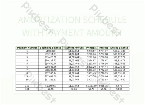 Creating An Amortization Schedule Payment Amounts Explained Excel Template Free Download