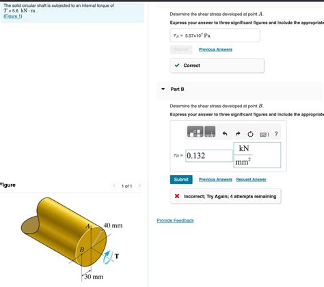 Solved The Solid Circular Shaft Is Subjected To An Internal Chegg