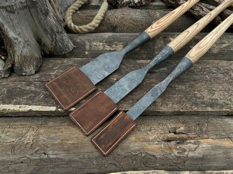 3 Piece Hand Forged Long Timber Framing Chisel Set Forged Steel Tools