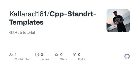 Github Kallarad161cpp Standrt Templates Github Tutorial