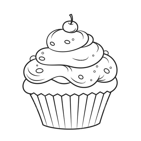 Desenho De Cupcake Para Colorir Vetor Png Desenho De Bolo