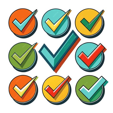Checkmark Icon Checkmark Vector Set Checked Check Box Sign Approved Symbol Illustration