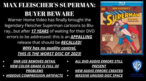 Max Fleischers Superman Blu Ray Review The Worst Disc Of 2023 This